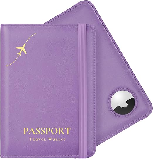 Amazon.com | Stouchi AirTag Passport Holder, Anti-Lost Passport Holder ...