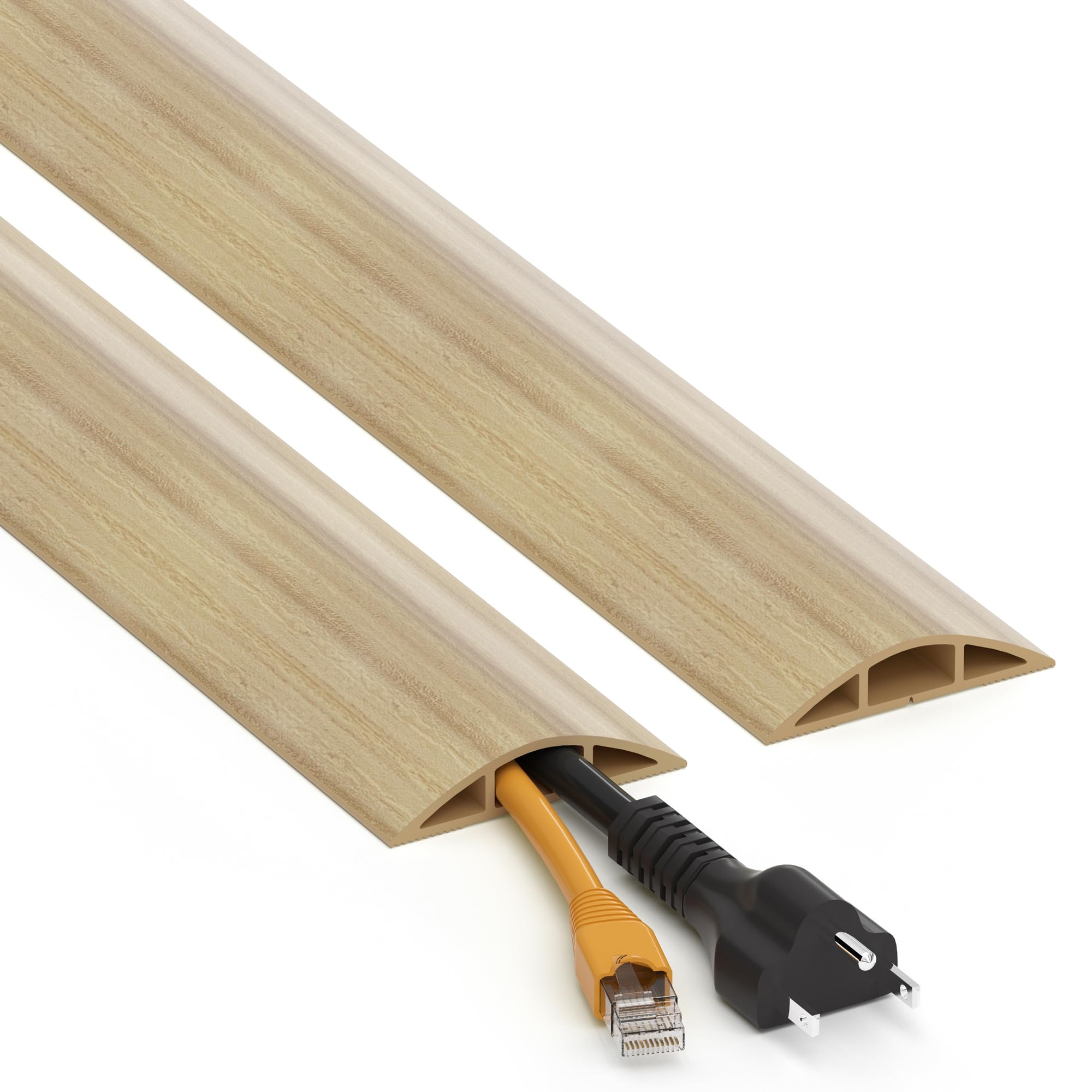 Amazon.com: Floor Cord Cover 4ft, Maple Wood Cord Hider Floor Hide ...