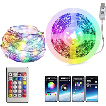 Buy Petrichor USB 5V 5050 RGB LED Flexible Strip Light Multi-Color ...