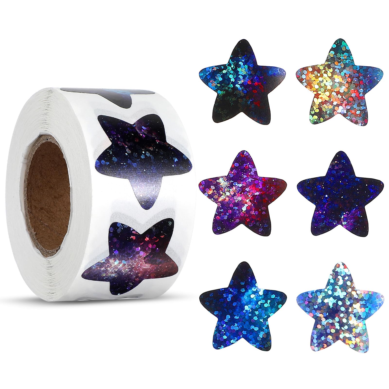 Snapklik.com : AOZUO 500 PCS Glitter Star Stickers For Kids Reward, 1 ...