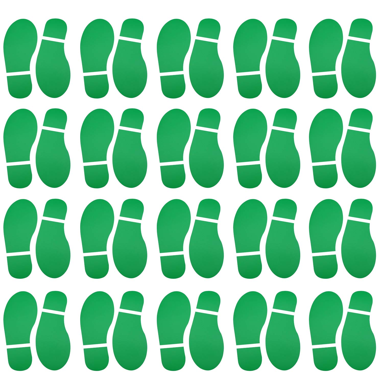 Amazon.com: 20 Pairs 40 Prints Green Kids Size Shoes Footprint Stickers ...