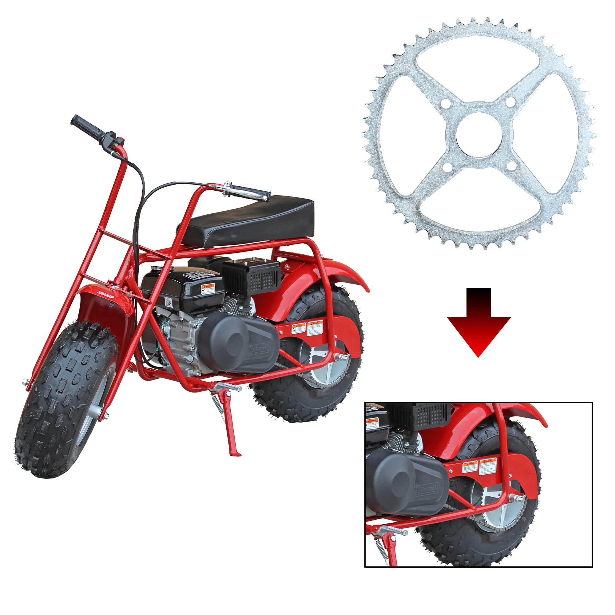 Go Kart Steering Kit 40/41/420 Chain Mini Bike Sprocket Kit,40T Tooth ...