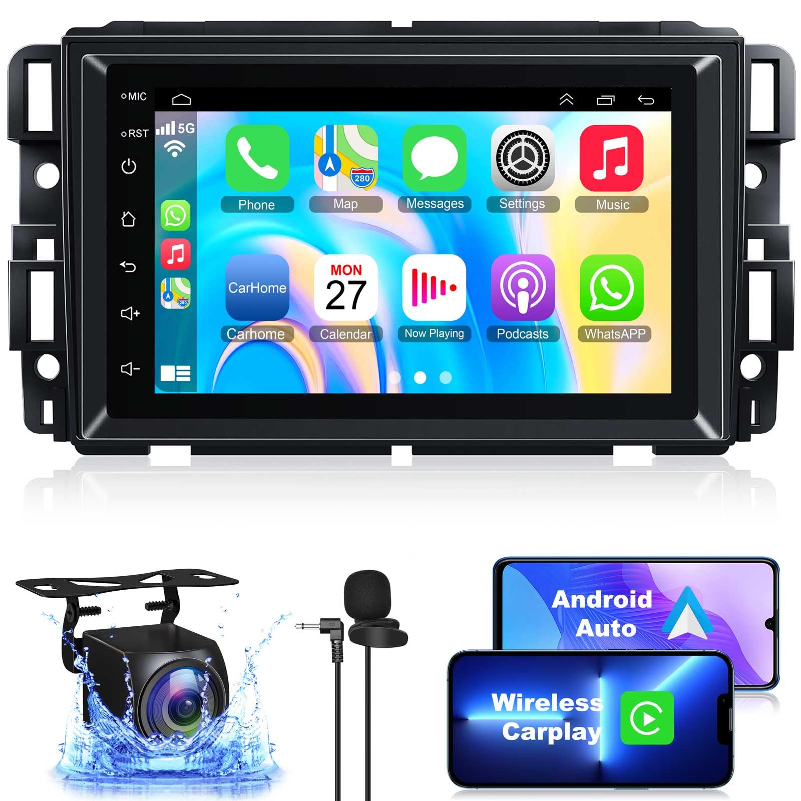 2+32GB Android 12 Car Stereo for Chevrolet Chevy Silverado/GMC Sierra ...