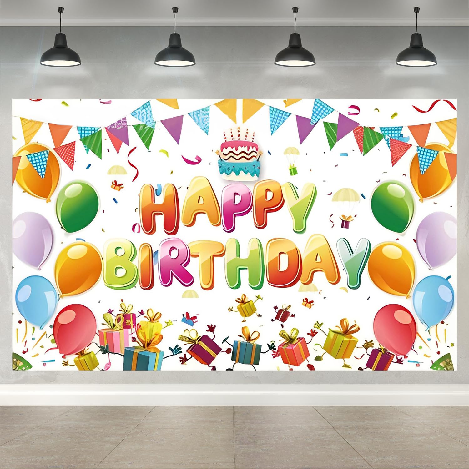 Amazon.com : Happy Birthday Decorations Backdrop, Birthday Backdrop ...