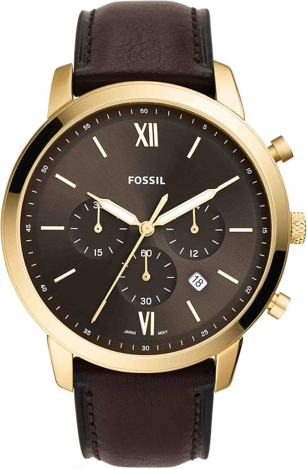 Brandclub - Fossil Men's Neutra Quartz Stainless Steel and Leather ...