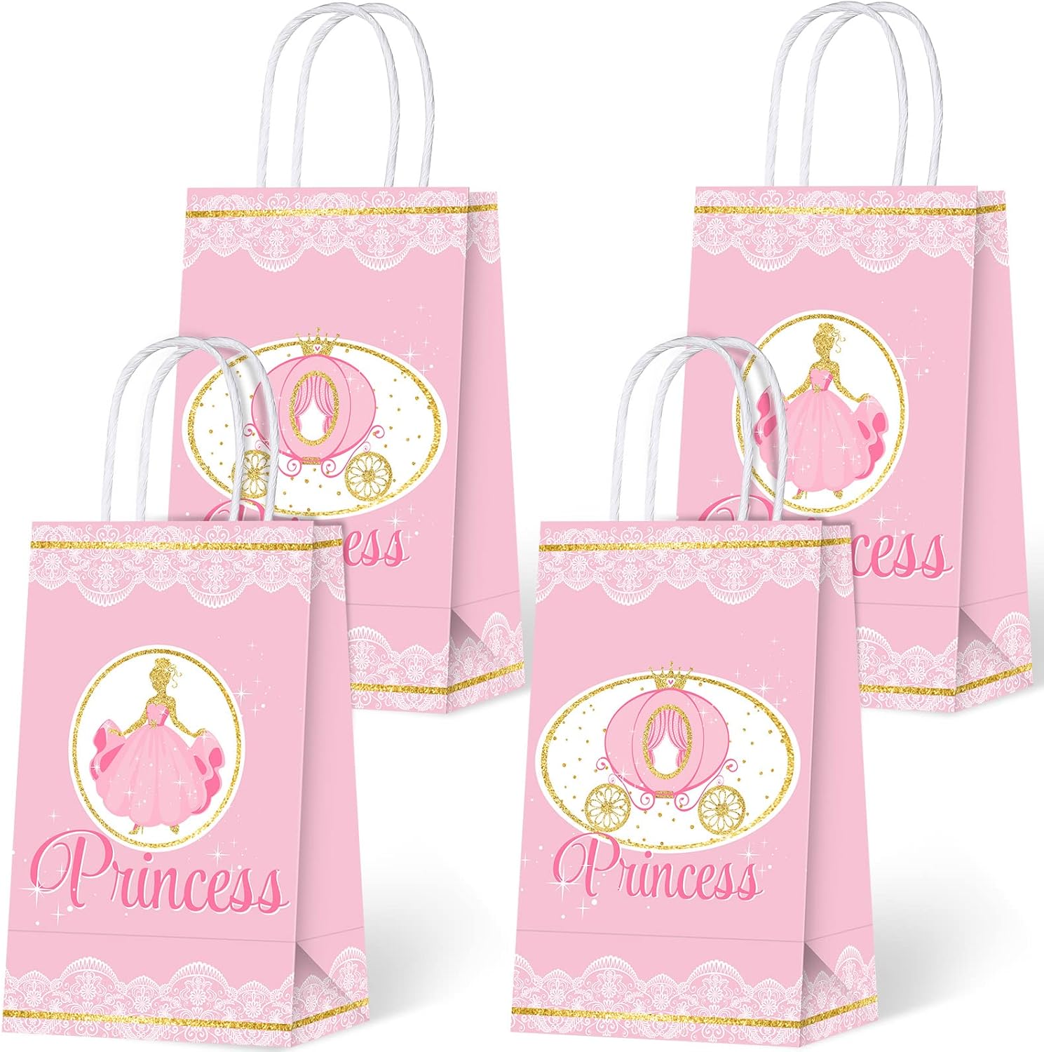 Amazon.com: Epakh 16 Pack Princess Party Favor Bags Princess Treat Gift ...