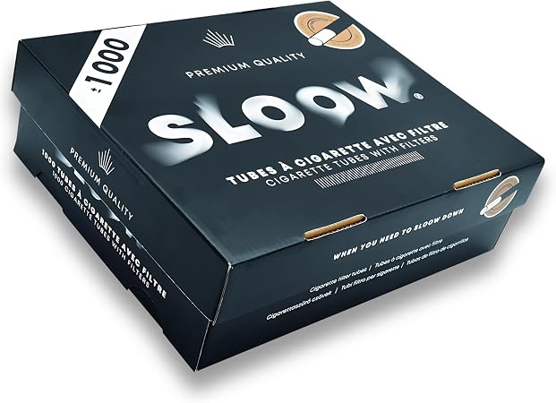 SLOOW Box of 1000 Cigarette Tubes, Preservation of Taste, Optimal ...