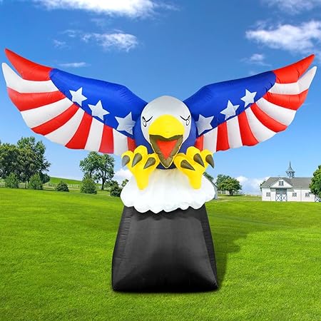 Amazon.com: SEASONBLOW 8Ft Long 4th of July Inflatables Archway Outdoor ...