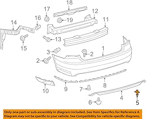 Amazon.com: Volkswagen VW OEM 12-18 Passat Rear Bumper-Spoiler Rivet ...