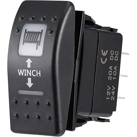 Amazon.com: MICTUNING LS09901 7 Pin Momentary Laser Rocker Switch Winch ...
