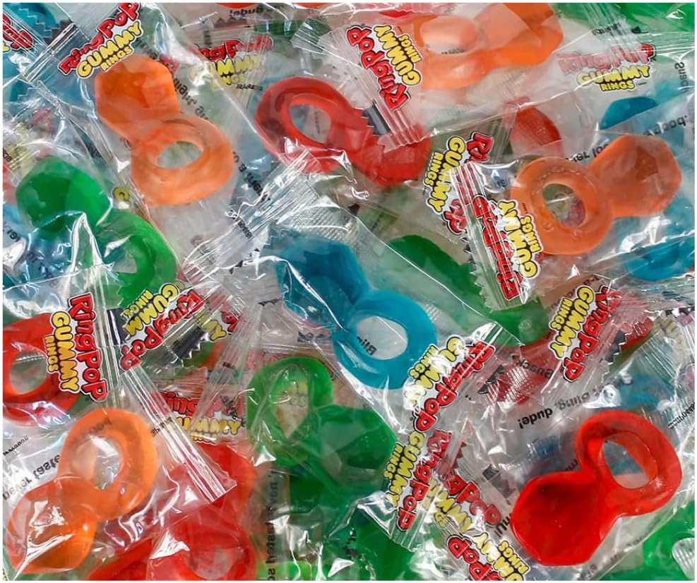 Amazon.com: Ring Pop Gummy Rings - 100 Count Bulk (Individually Wrapped ...
