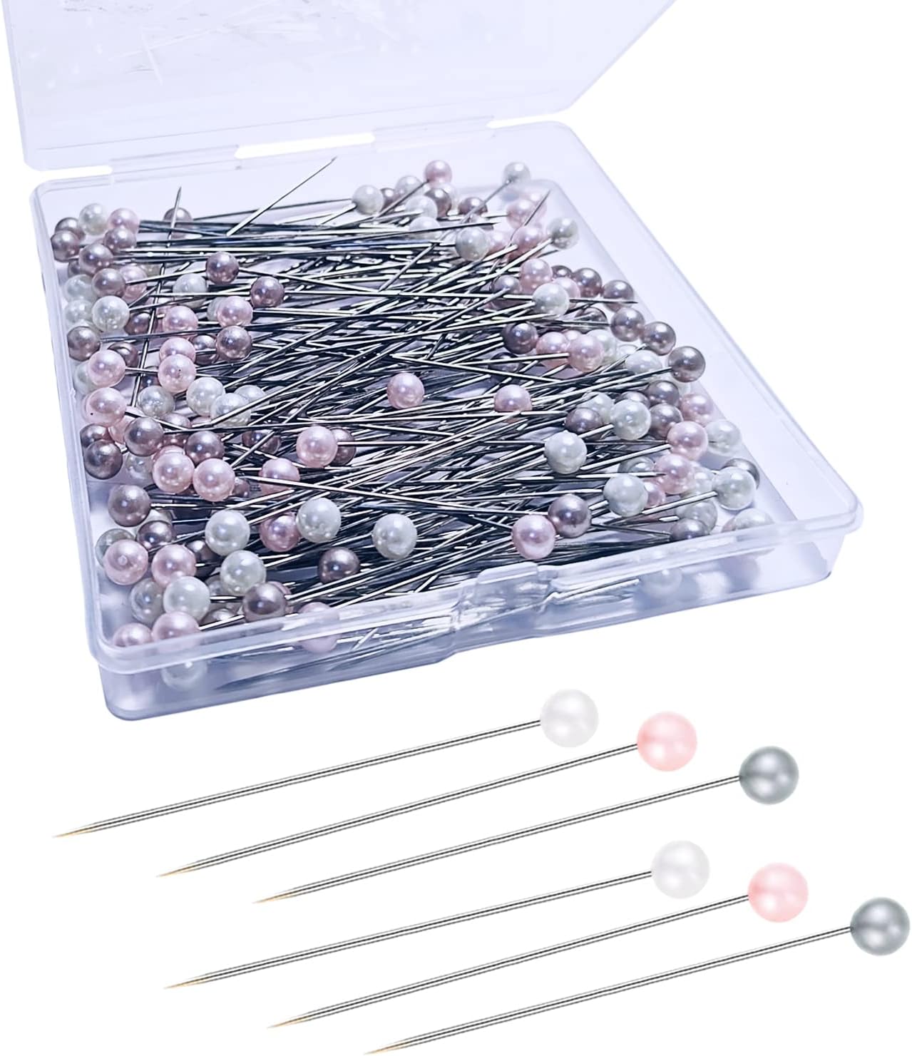 Amazon.com: Corsage Boutonniere Faux Pearl Head Sewing Pins - 150pcs ...
