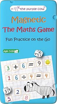 Amazon.com: The Purple Cow- The Maths Game - Magnetic Travel Game ...