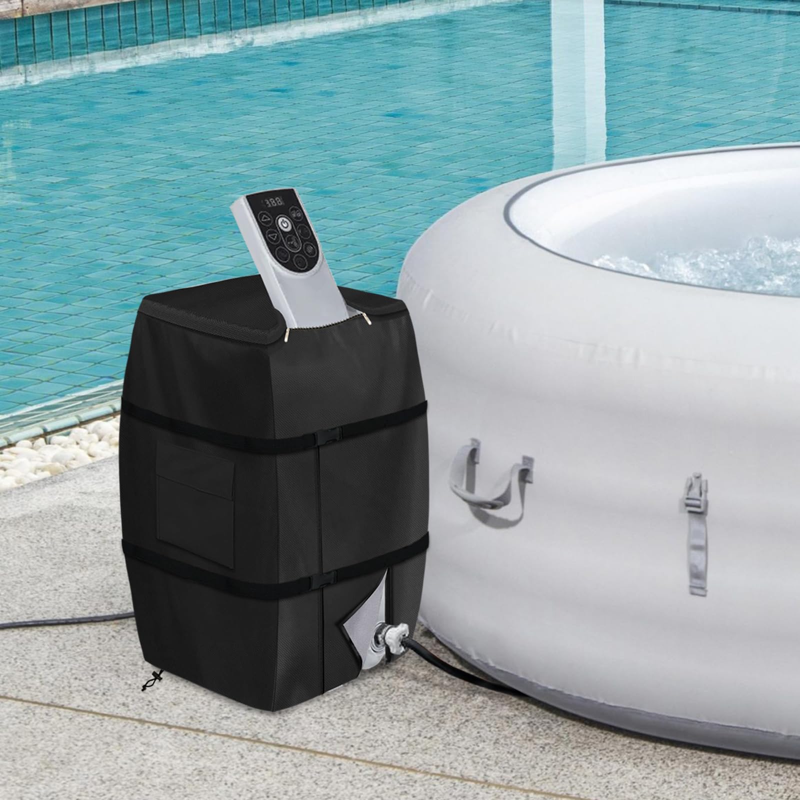 Inflatable Hot Tub Pump Protection Hot Tub Pump Cover - Heavy Duty 600D ...