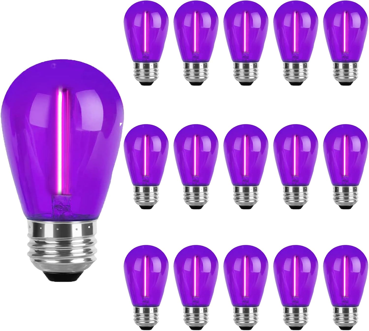 JuzizjMEFOD S14 Purple Replacement Light Bulbs 1W LED String Light Bulb ...