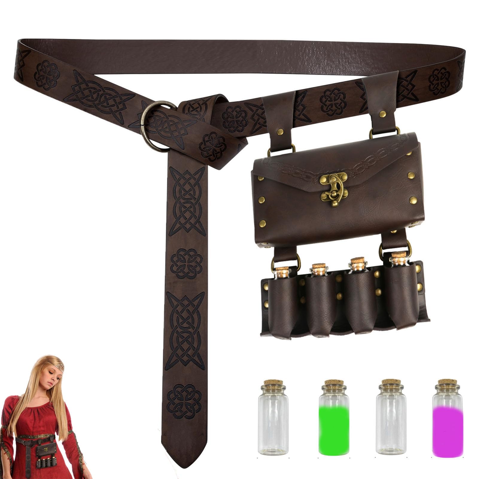 Amazon.com: Renaissance Accessories, Medieval Faux Leather Renaissance ...