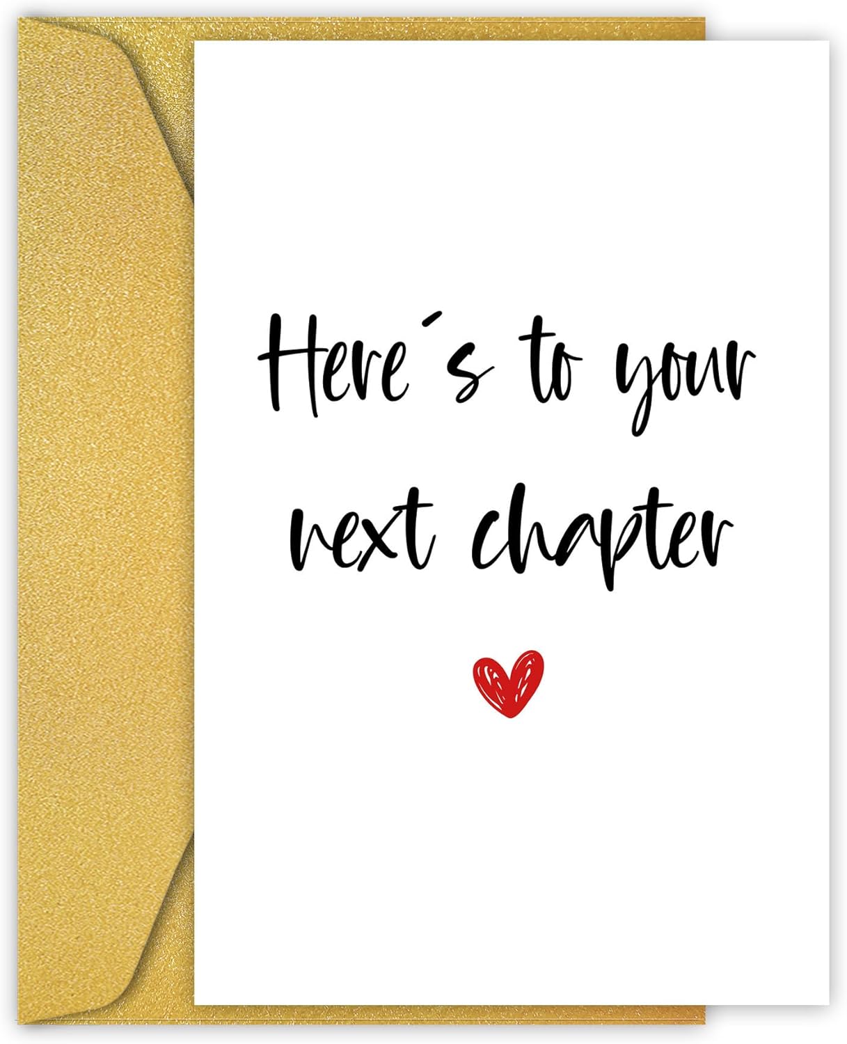 Amazon.com : PIUST Here's to your next chapter card, New Chapter Good ...
