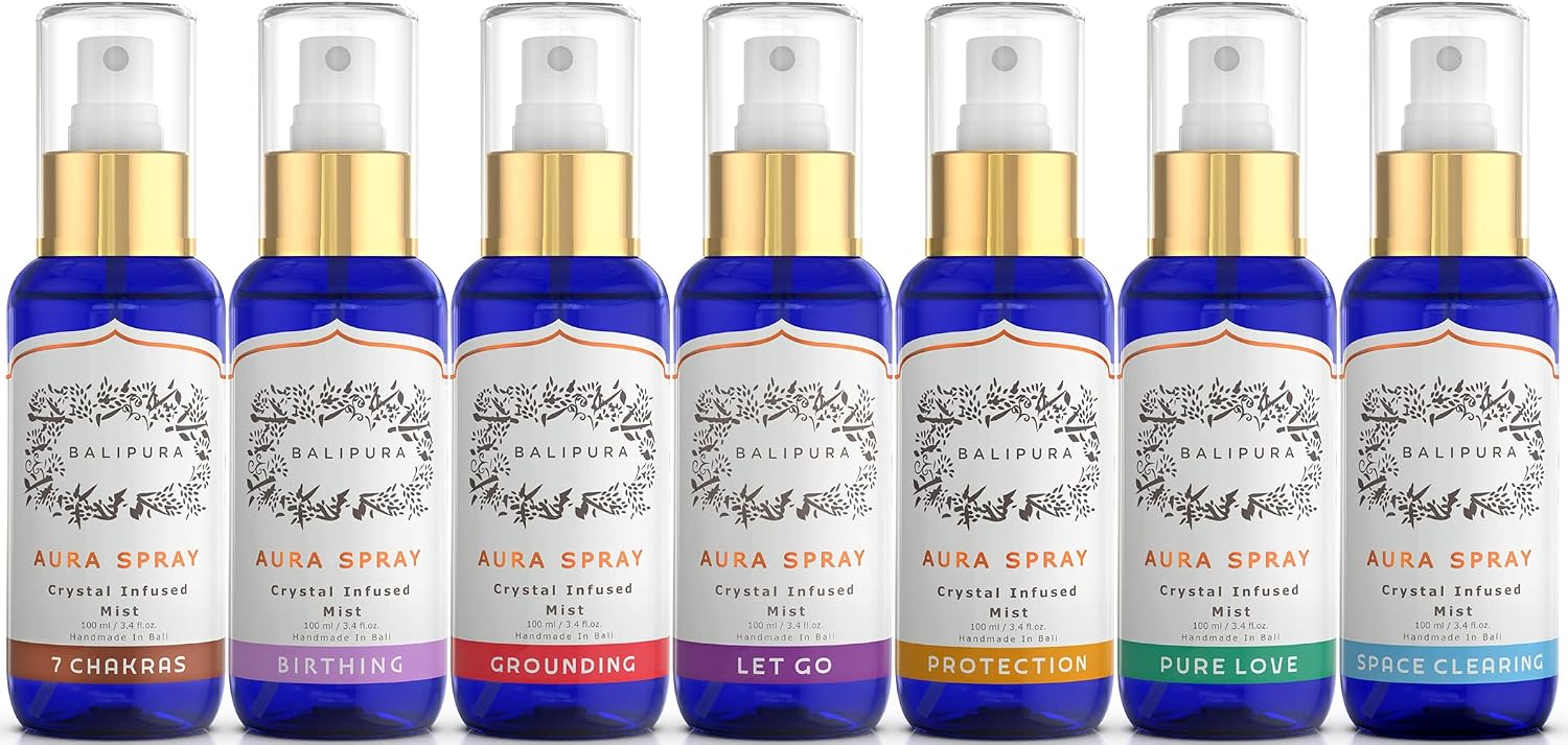 BALIPURA - 7 Aura Mist Sprays Mix Gift Sets - Cleansing Negative Energy ...