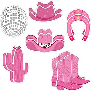 Amazon.com: Western Cowgirl Cutouts 60PCS Cowboy Theme DIY Paper Cuts ...