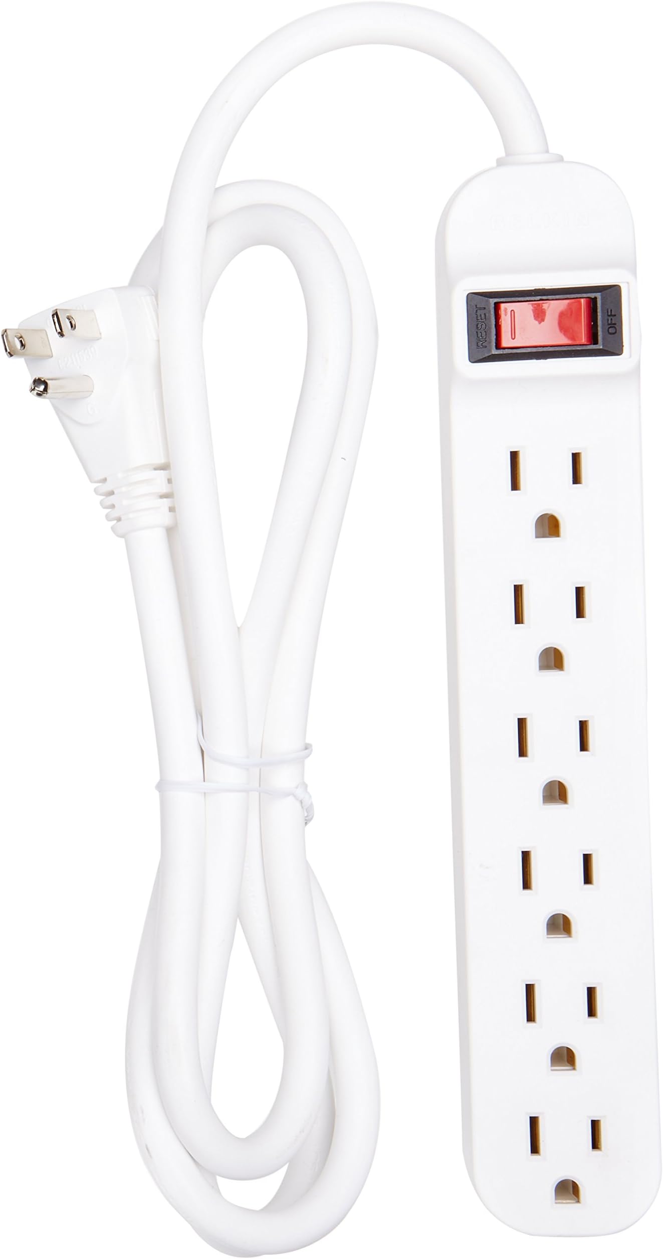 Amazon.com: Belkin 6-Outlet Power Strip with five-foot cord, White ...