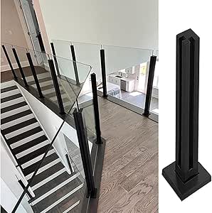 Amazon.com: Glass Railing Post Stainless Steel Glass Railing Post Black ...