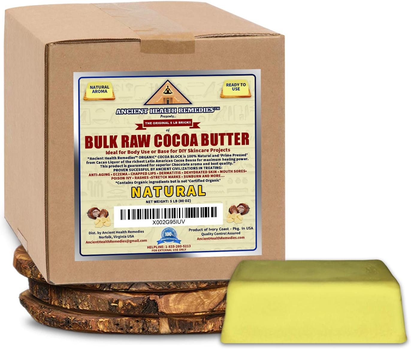 Amazon.com: ANCIENT HEALTH REMEDIES Organic Unrefined Raw NATURAL COCOA ...