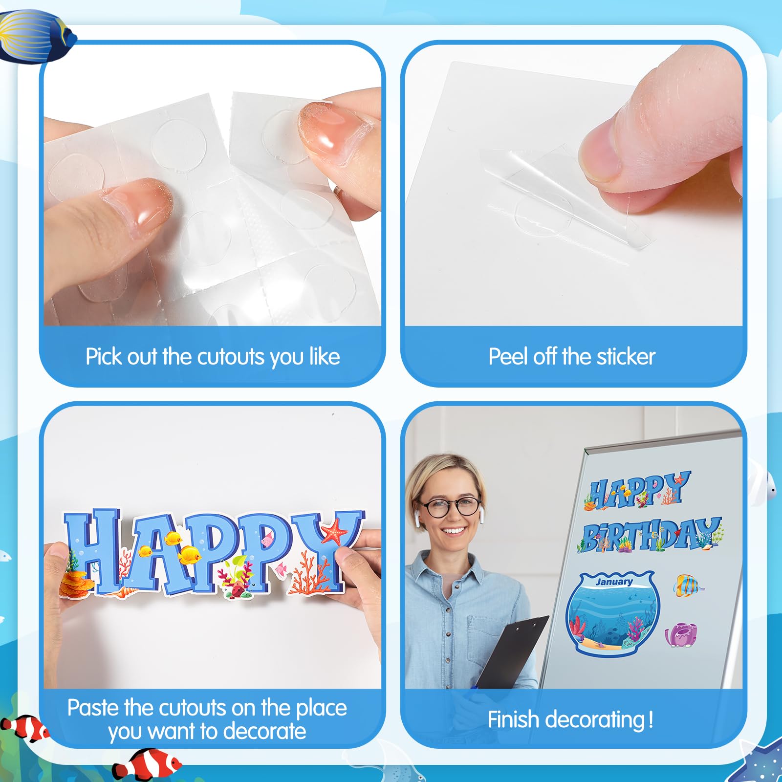 Snapklik.com : Under The Sea Ocean Birthday Bulletin Board Decorations ...