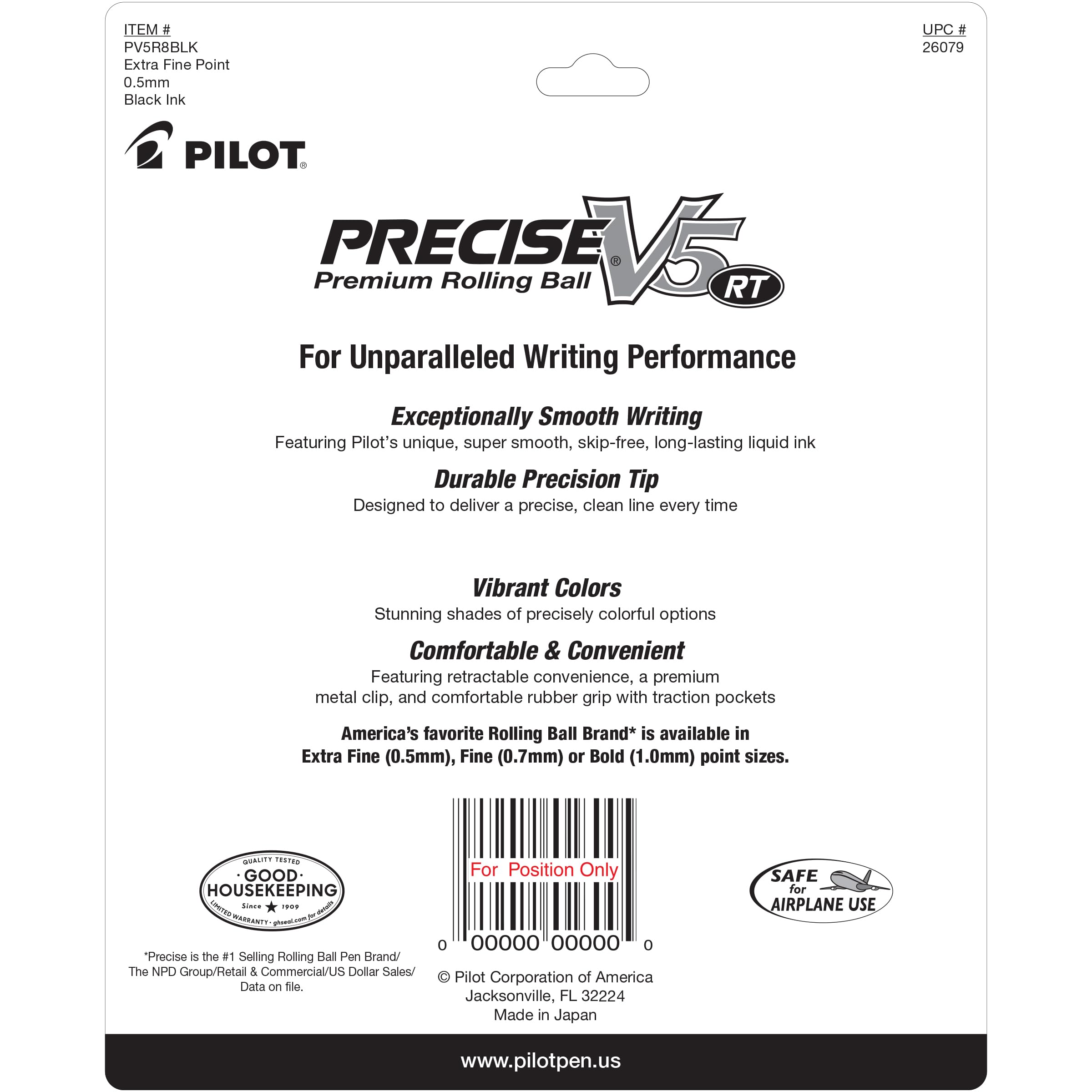 Snapklik.com : Pilot Precise V5 Refillable & Retractable Rollerball Pens