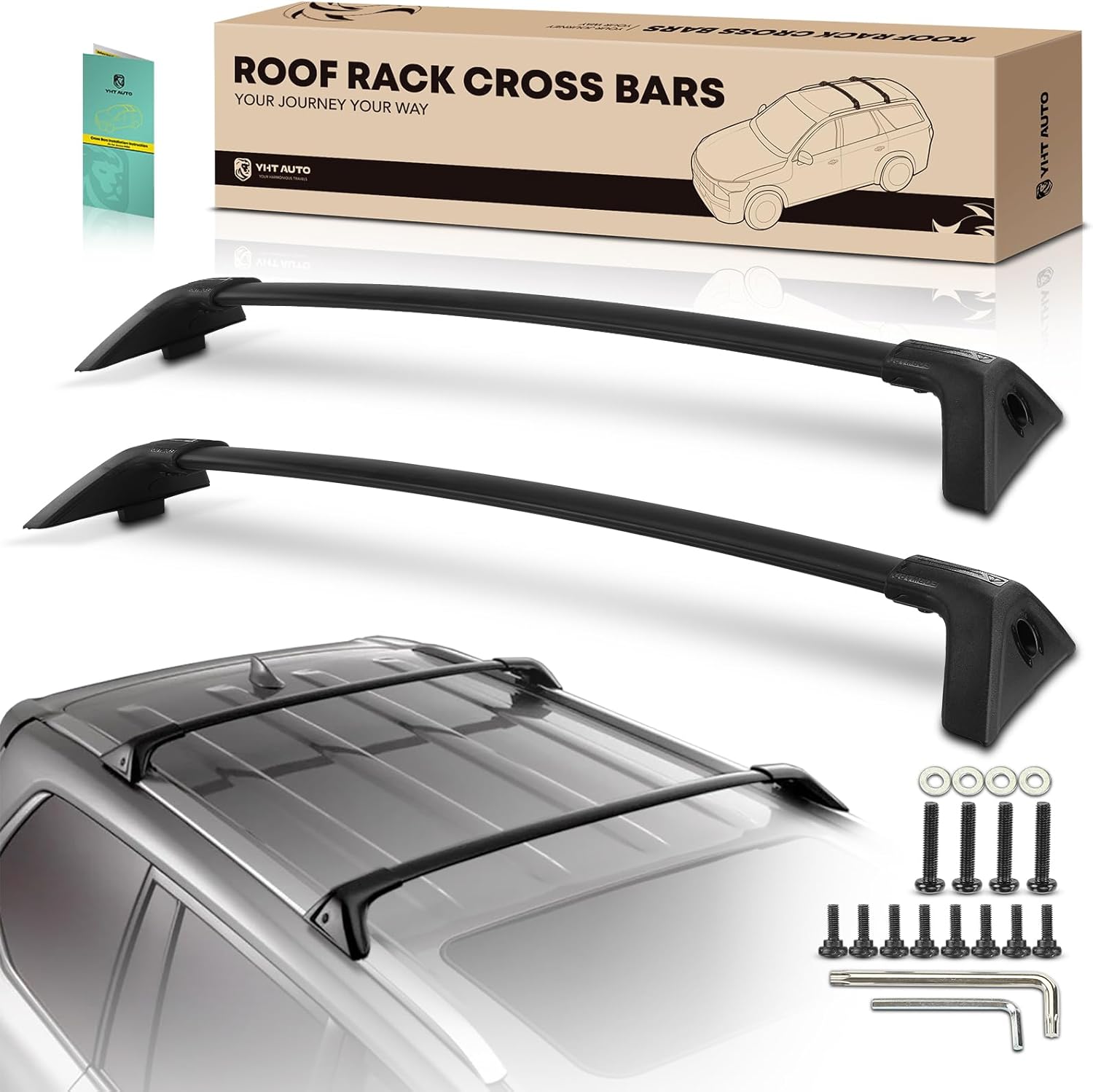 Amazon.com: YHTAUTO Roof Rack Cross Bars Compatible with Toyota RAV4 ...