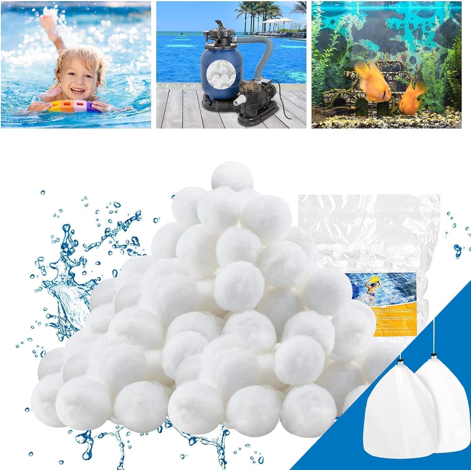 Amazon.com : 1 lbs Pool Filter Ball for Sand Filter Pump for Above ...