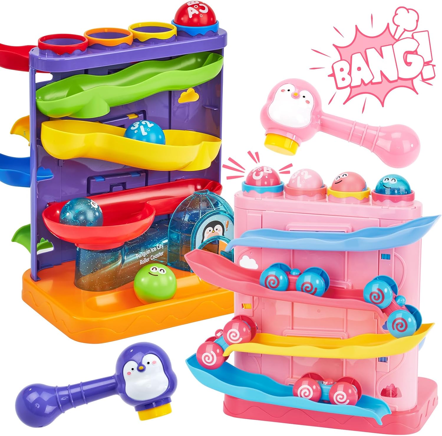 Amazon.com: hahaland Toddler Toys for 1 Year Old Boy Birthday Gift 2 in ...