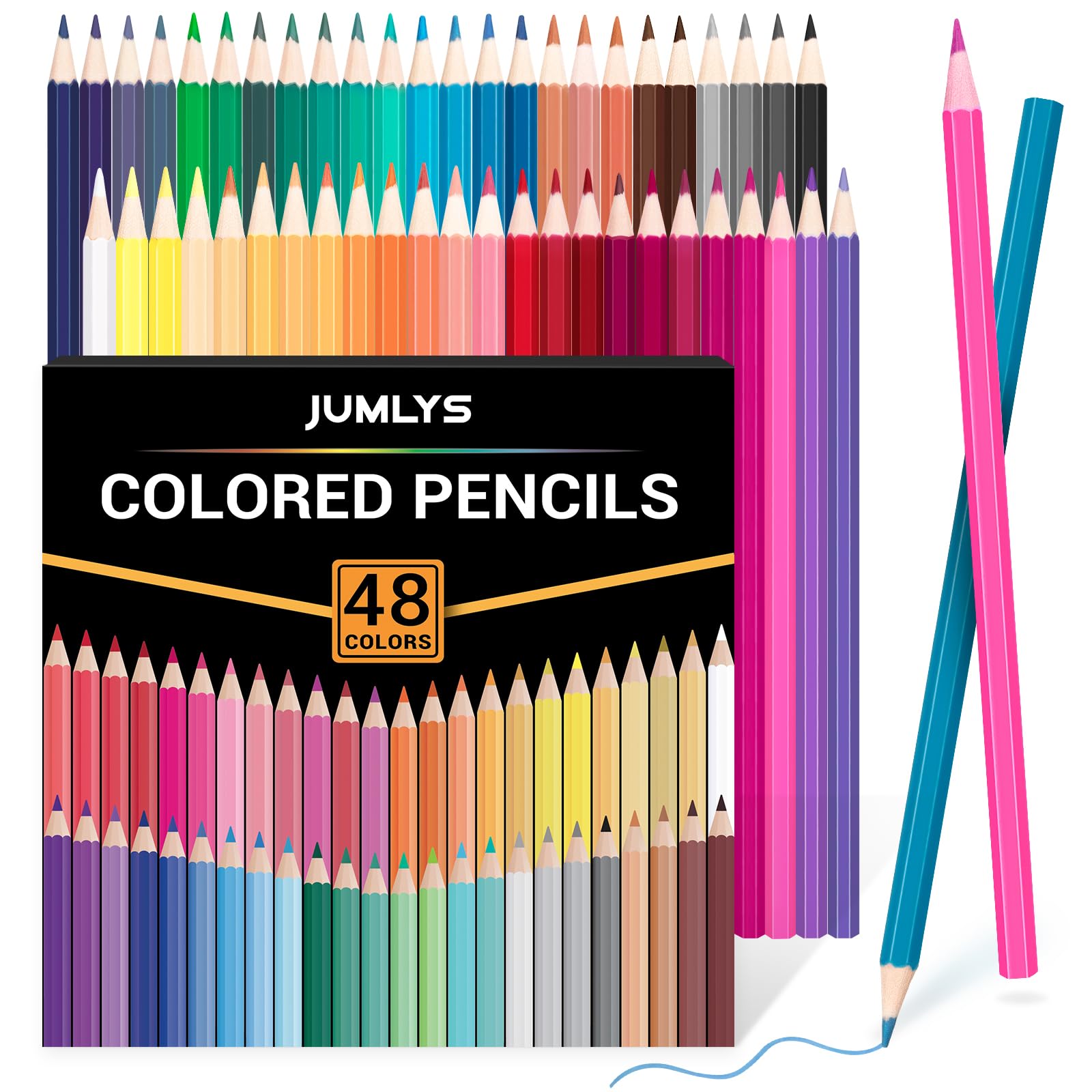 Snapklik.com : 48 Pack Colored Pencils Set, Pre-sharpened Coloring ...