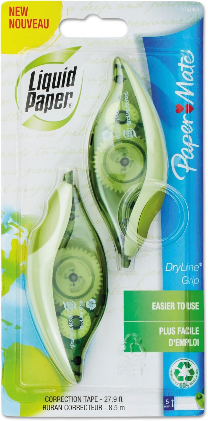 Amazon.com: Paper Mate Liquid Paper DryLine Grip Correction Tape ...