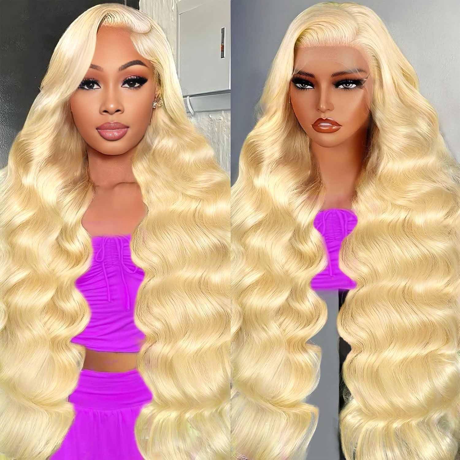 Amazon.com : Pangm 613 13x6 Lace Front Wig Human Hair 200 Density HD ...
