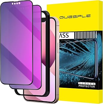 Amazon.com: QUESPLE [2 Pack] Purple Privacy Screen Protector for iPhone ...