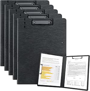 URbantin A4 Clipboard,5 Pack Foldable Clipboards with Two Clips File ...