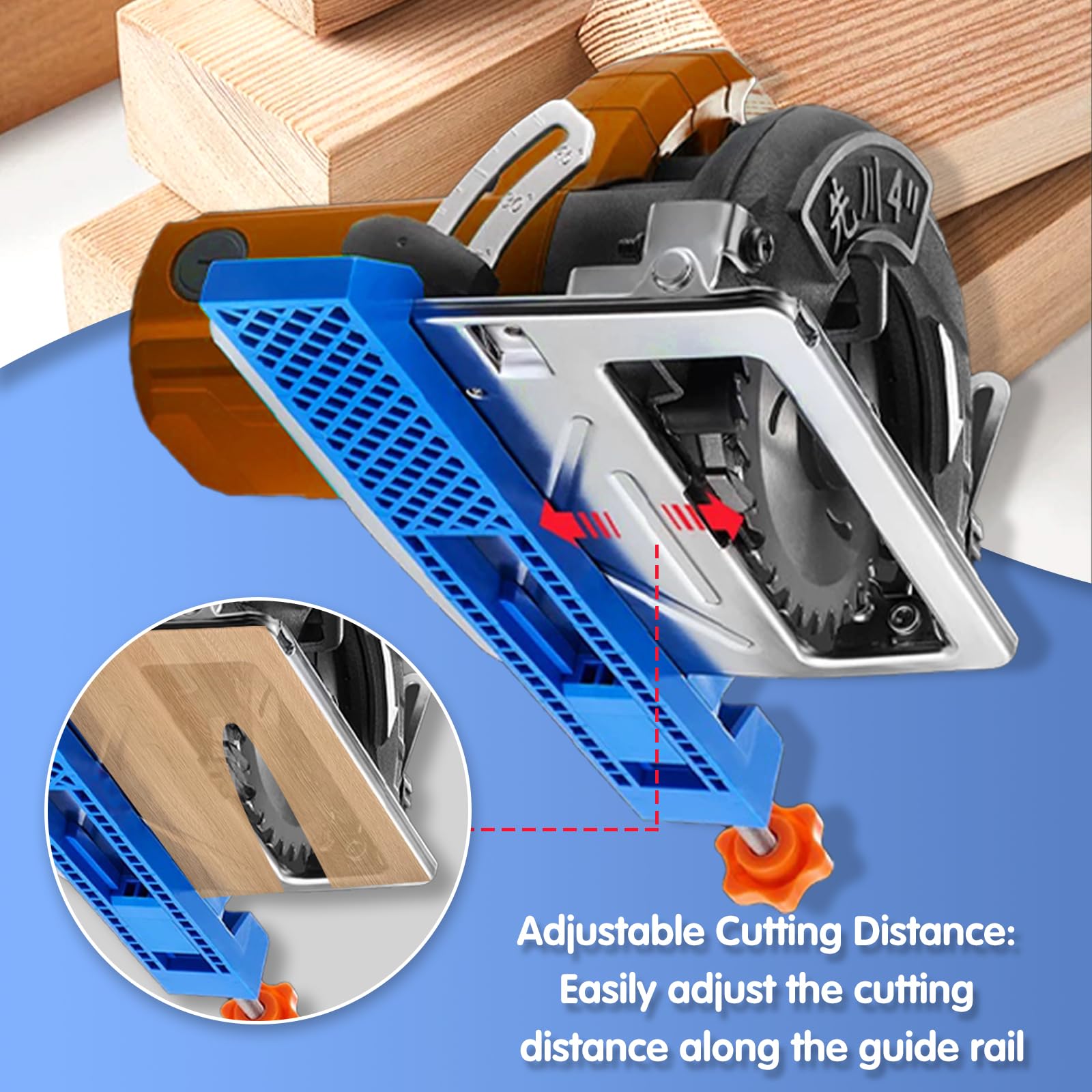 Adjustable Circular Saw Guide Rail, Cutting Machine Base Guide with ...
