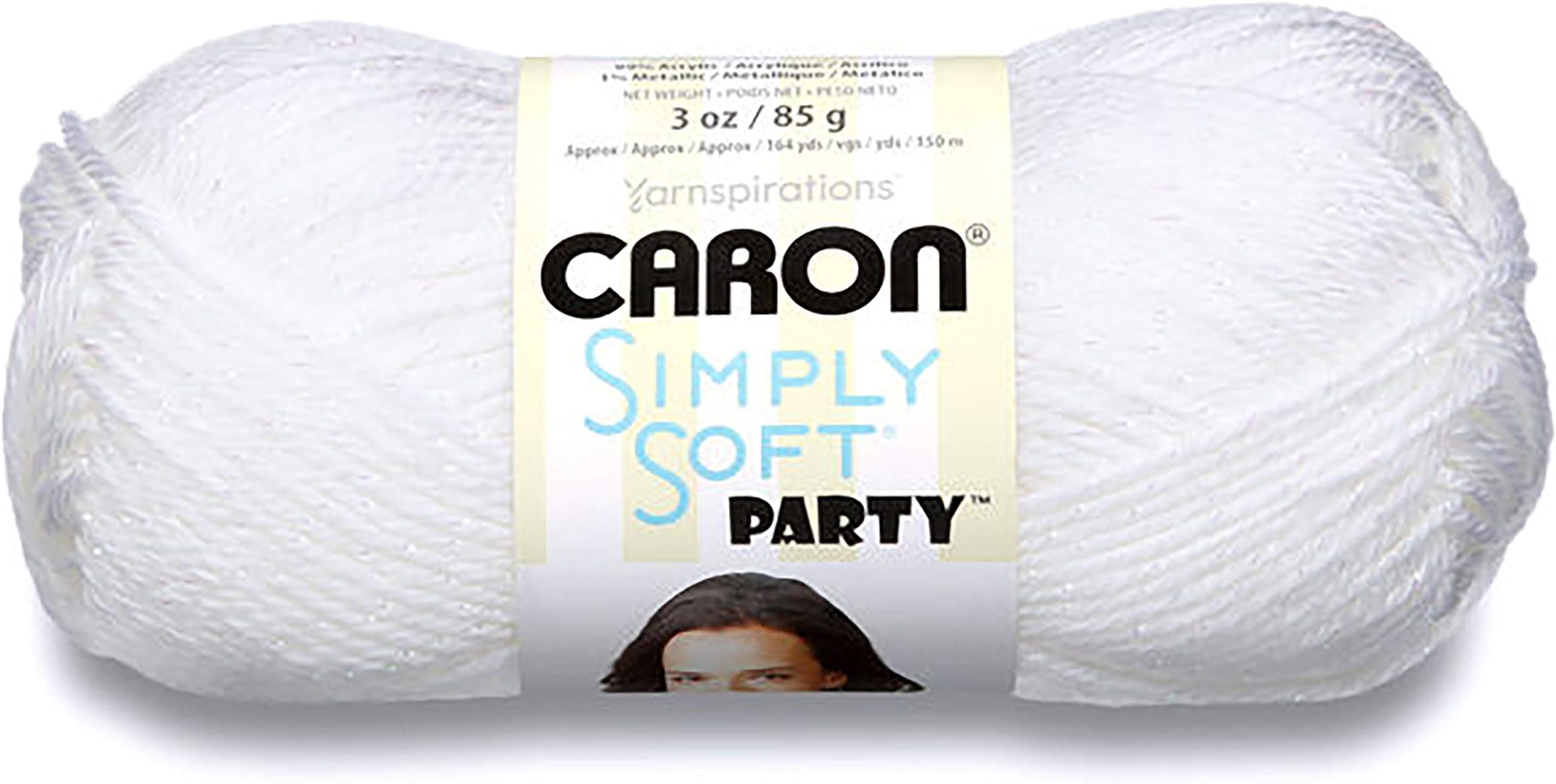 Amazon.com: Caron Simply Soft Party Yarn Snow Sparkle