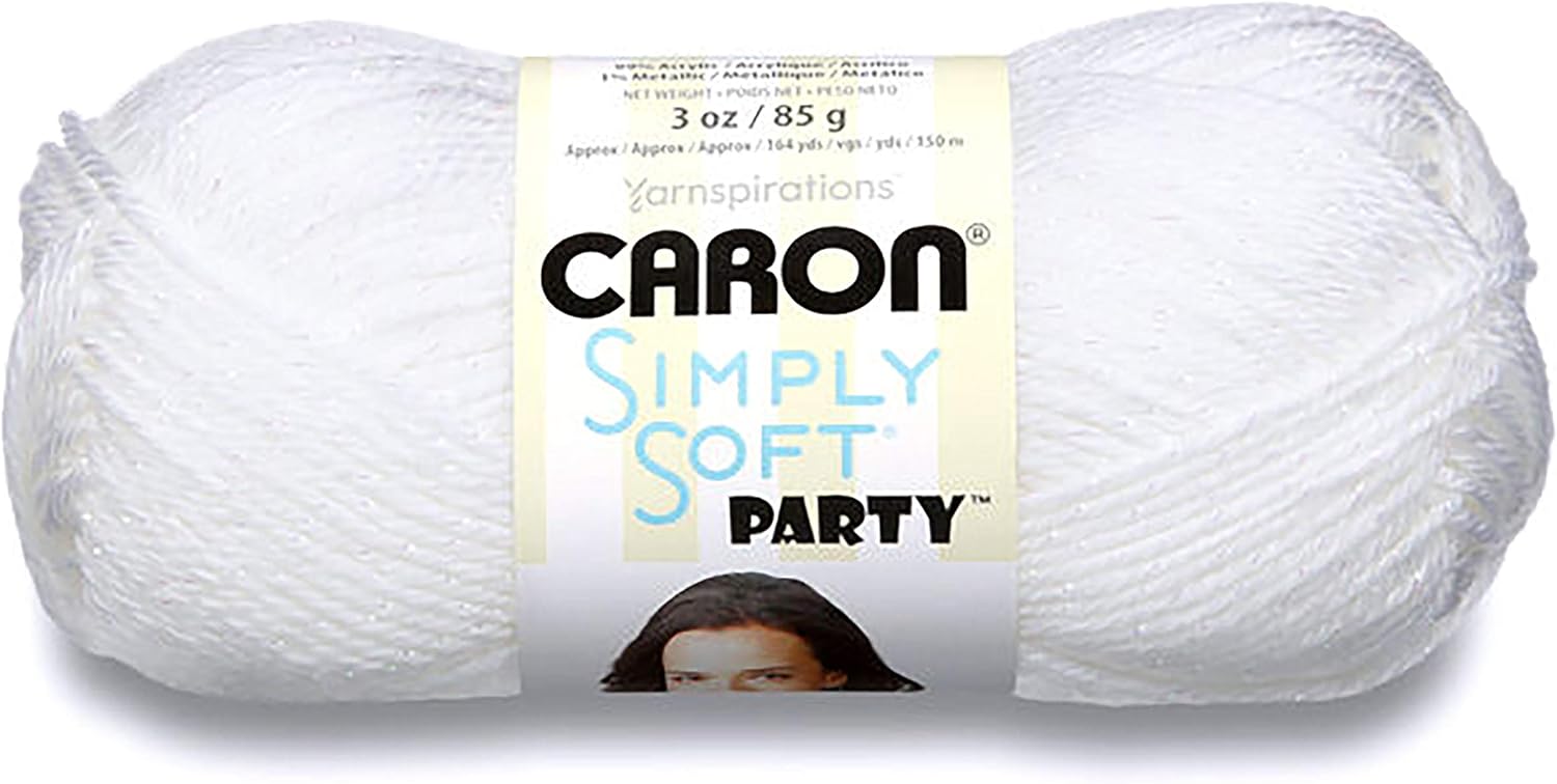Amazon.com: Caron Simply Soft Party Yarn Snow Sparkle