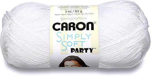 Amazon.com: Caron Simply Soft Party Yarn Snow Sparkle