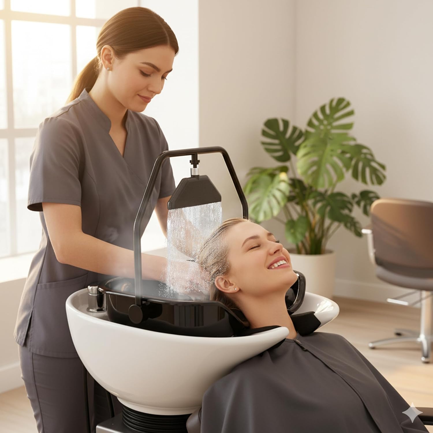 Amazon.com : Baasha Portable Waterfall Head Spa Shampoo Bowl with Water ...