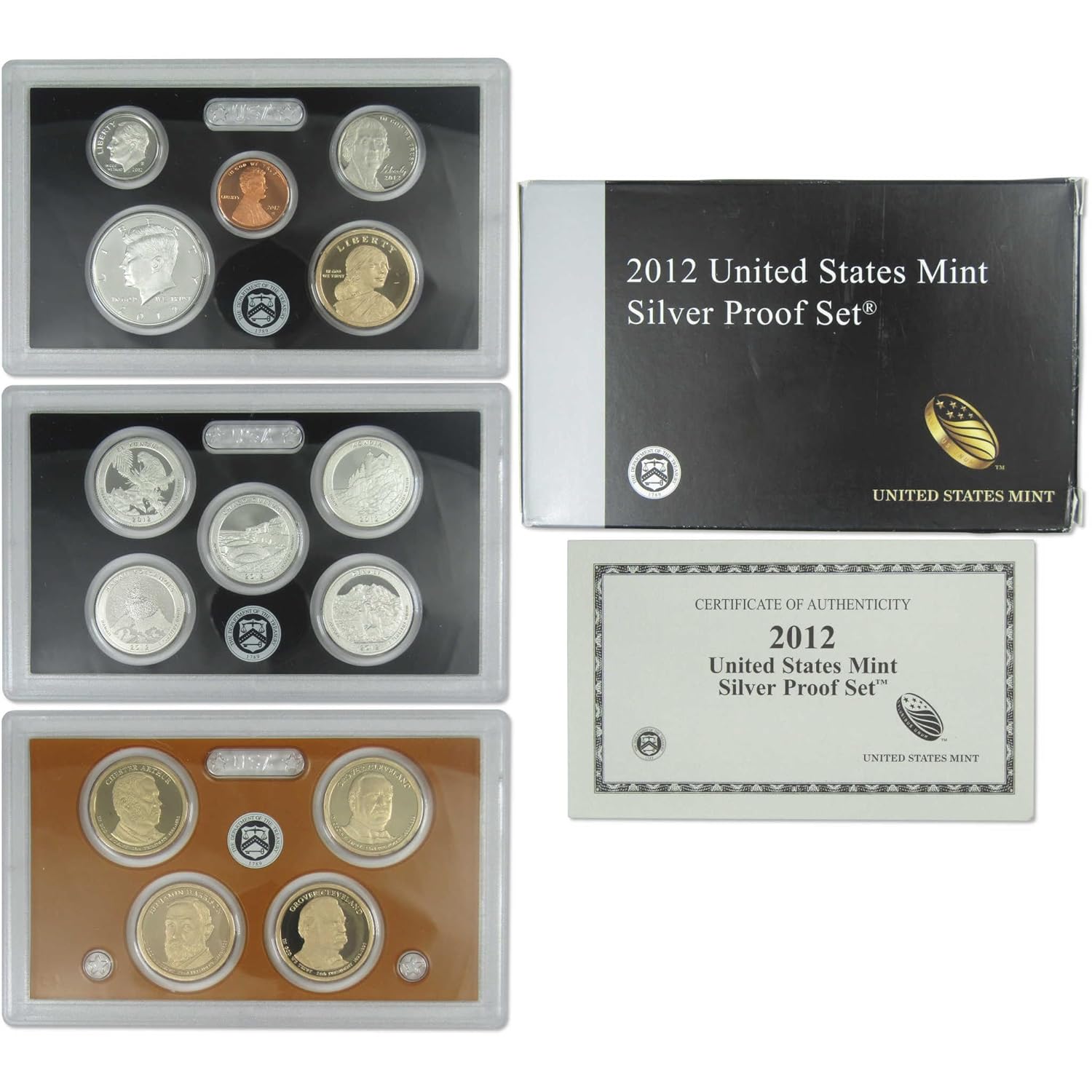 2012 Silver Proof Set U.S. Mint Original Government Packaging OGP COA at Amazon's Collectible ...