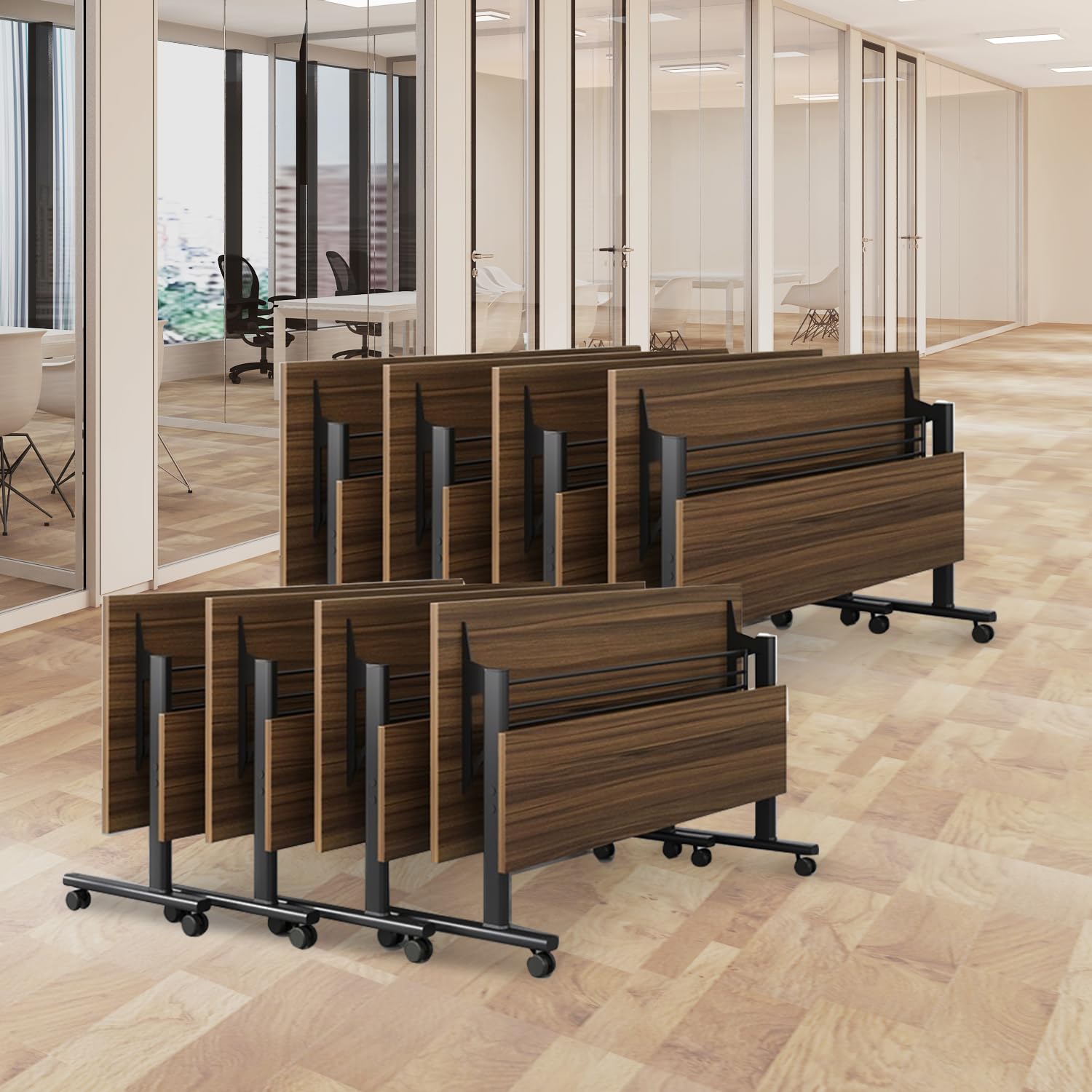 Amazon.com: Conference Table for 2-10 People,6FT Rolling Meeting ...