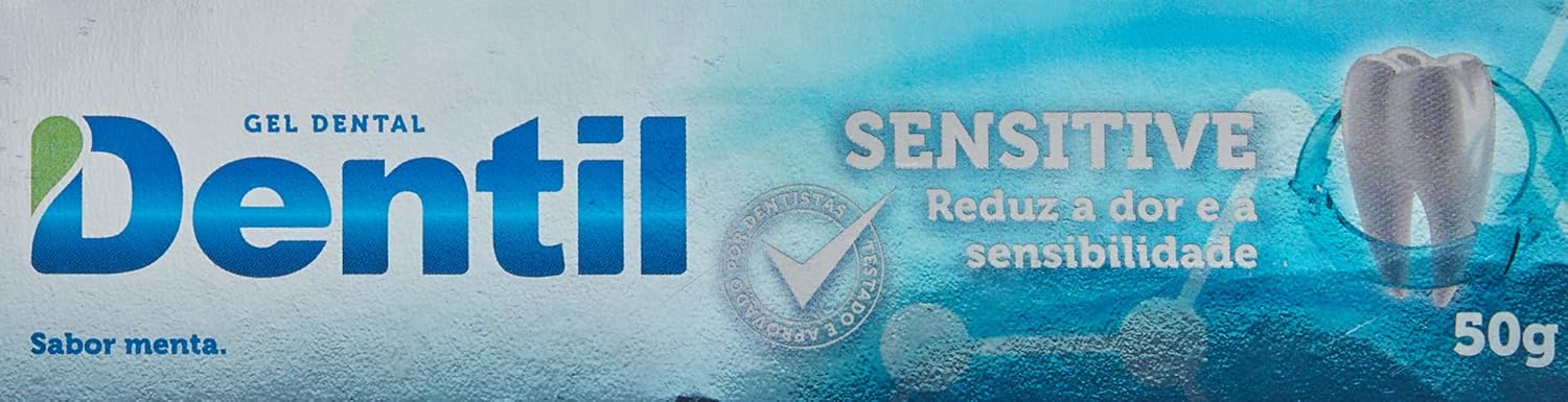 Creme Dental Dentil Sensitive Menta, Dentil, Azul | Amazon.com.br
