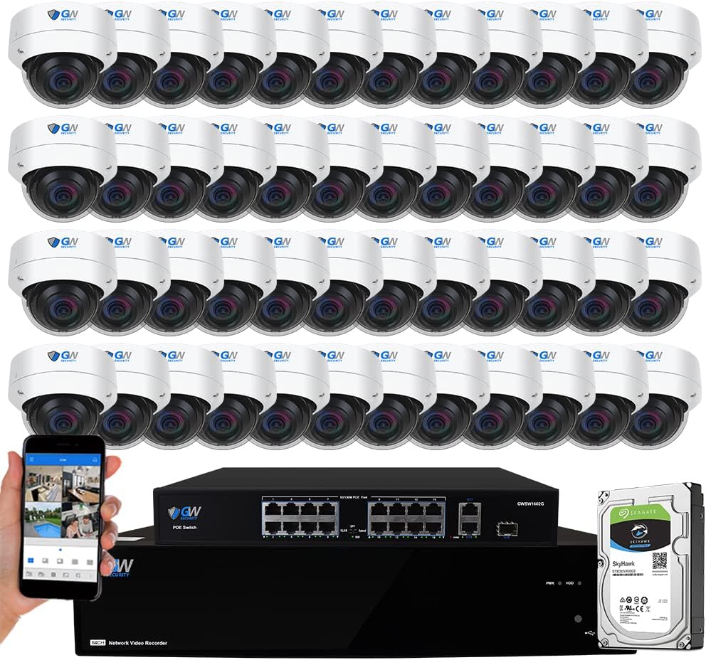 Amazon.com : GW Security 64 Channel NVR UltraHD 4K Face/Human/Vehicle ...