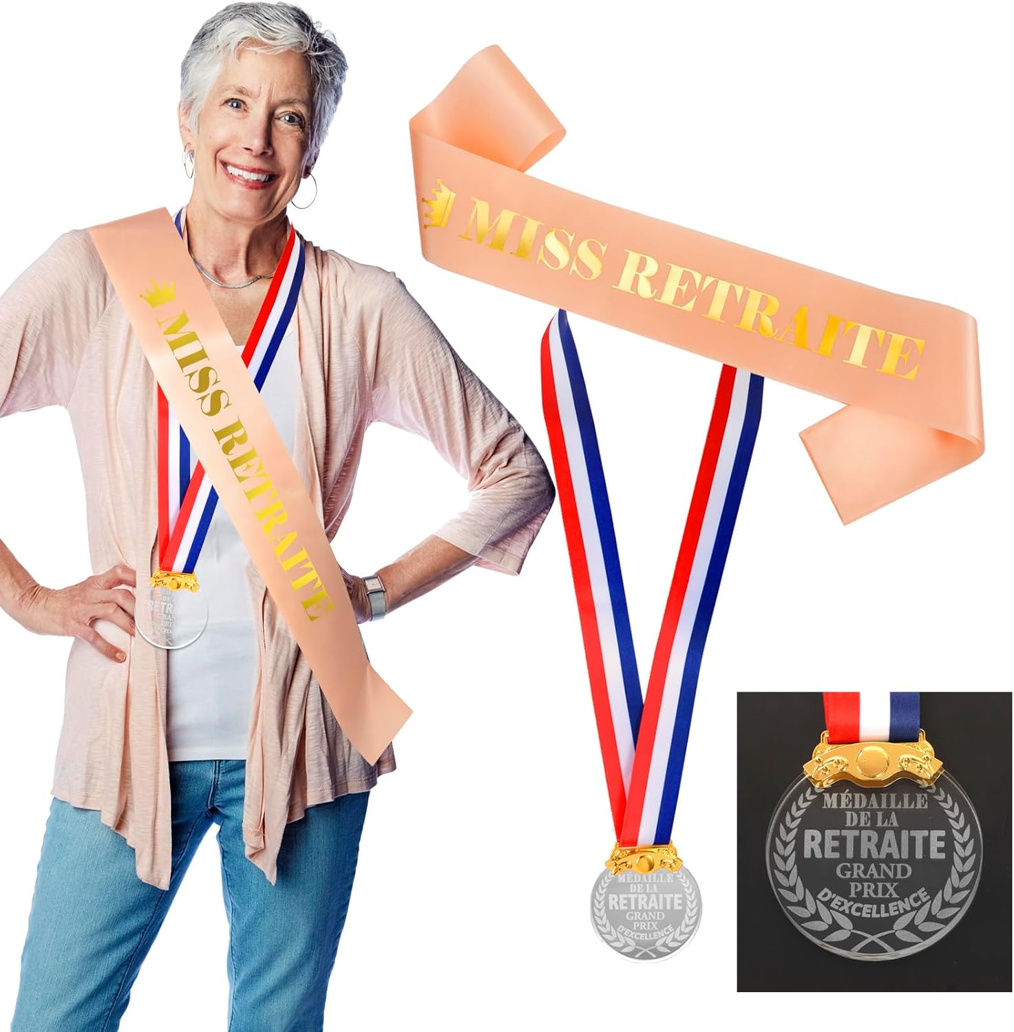 DPKOW Accessoires Cadeau de Retraite pour Femme, Miss Retraite Écharpe ...