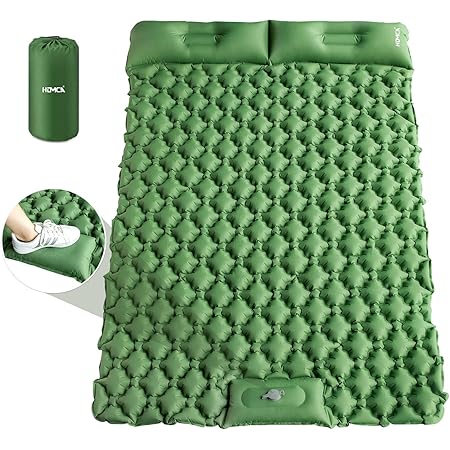Amazon.com : Double Sleeping Pad for Camping Self Inflating 4" Extra ...