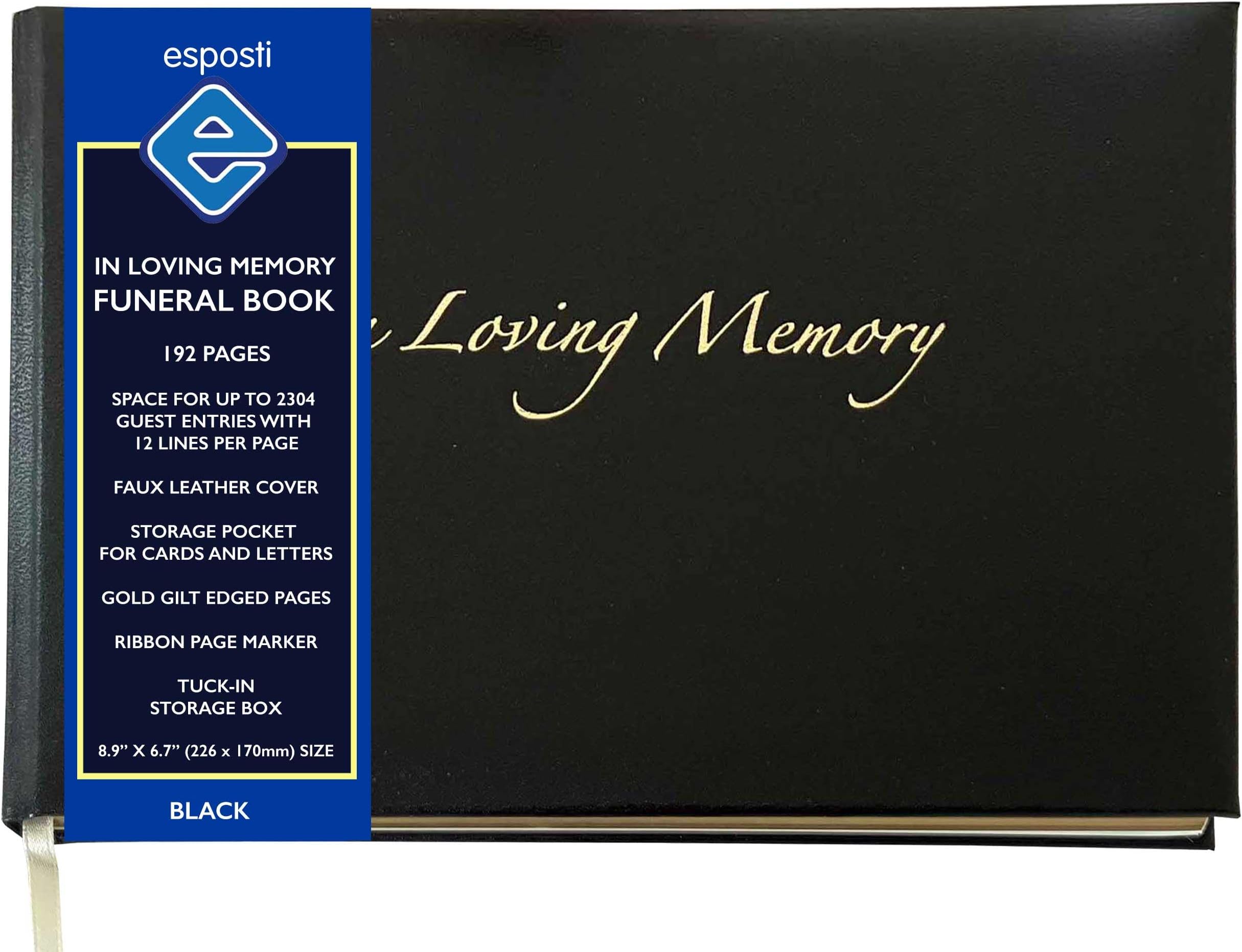 Esposti In Loving Memory | Condolence Book | Informal Lined Inner Page ...