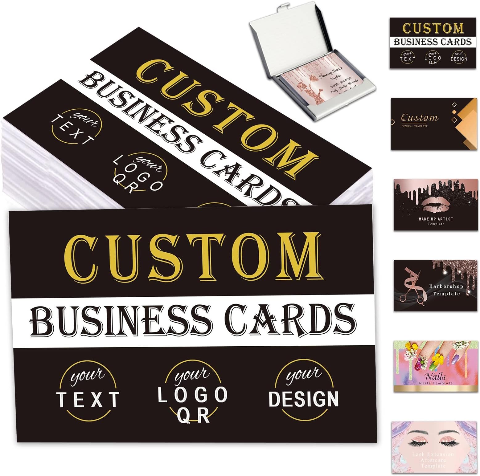 Amazon.com : Custom Business Cards Customize with Logo Personalized ...
