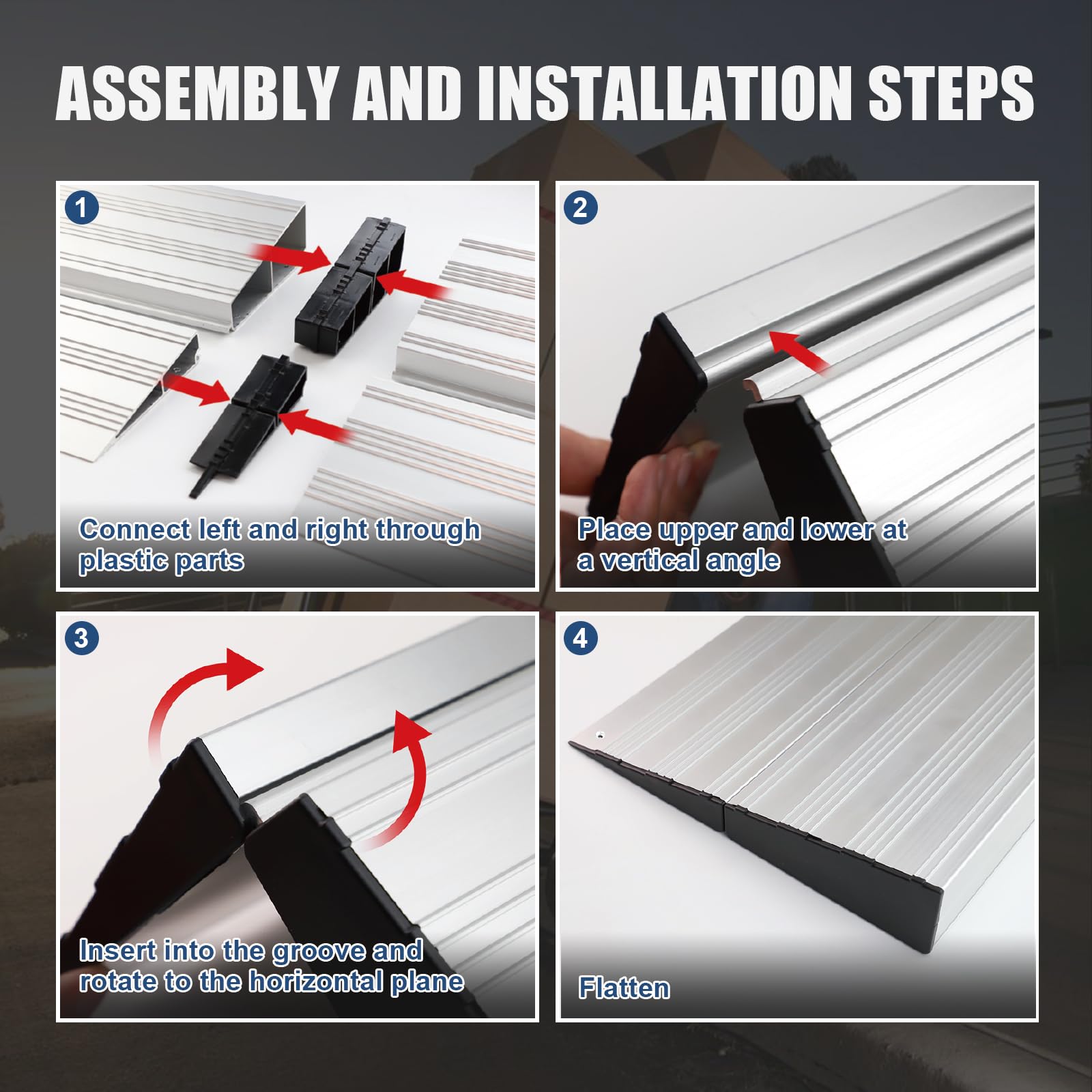 Snapklik.com : 2 Inch Rise Threshold Ramp, 11000lbs Capacity Doorway ...